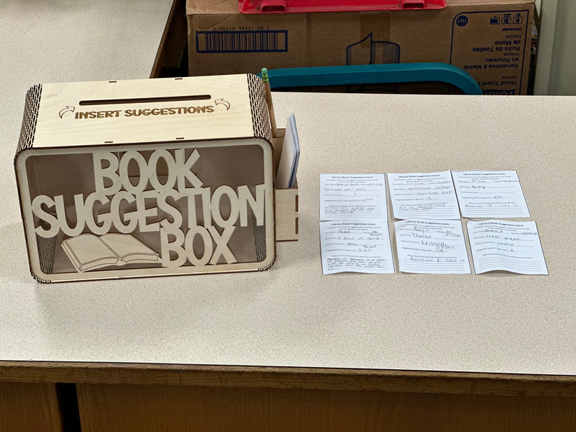 Lasercut Library Book Suggestion Box – Space Coast Mealworms